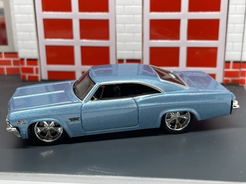 1965 65 Chevy Impala SS Pro Touring Blue Custom Wheels 1/64 Limited ...
