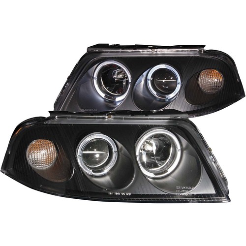 Black Clear Lens Headlight Set w/Halo fits 01-05 Volkswagen Passat w/B5 ...