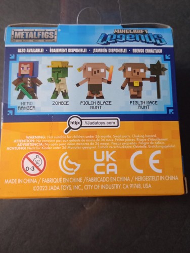 Hero, Piglin, Zombie Toys METALFIGS 2.5" Minecraft Legends NIB- Metal ...