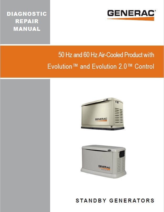 Generac Diagnostic Repair Manual Air-Cooled Evolution 1.0/2.0/WiFi | eBay