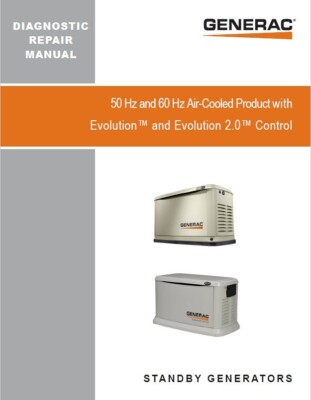 Generac Diagnostic Repair Manual Air-Cooled Evolution 1.0/2.0/WiFi | eBay