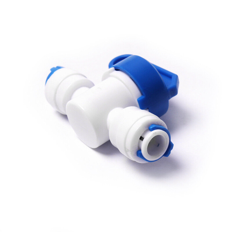 5Pcs Quick Connect Push 1/4" Ball Valve Inline Tap Fit RO Water Reverse ...