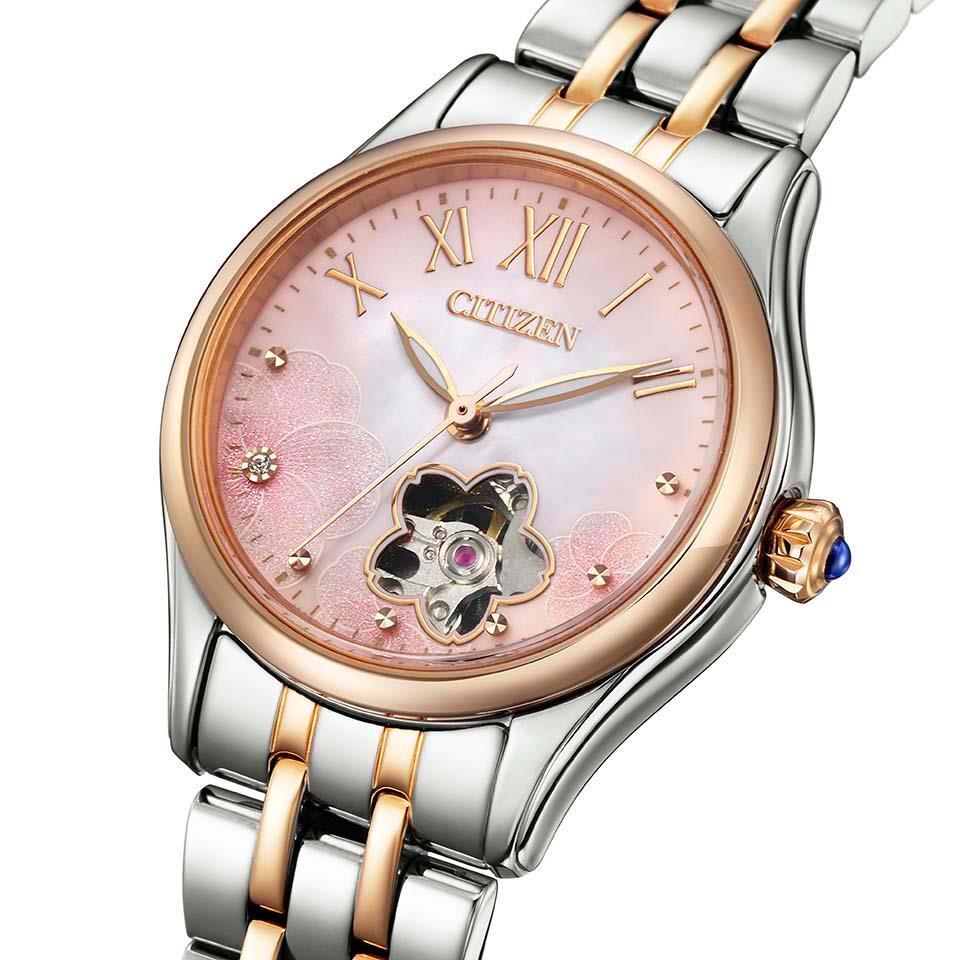 CITIZEN COLLECTION PR1044-87Y Sakura Limited Automatic Watch MOP Dial ...
