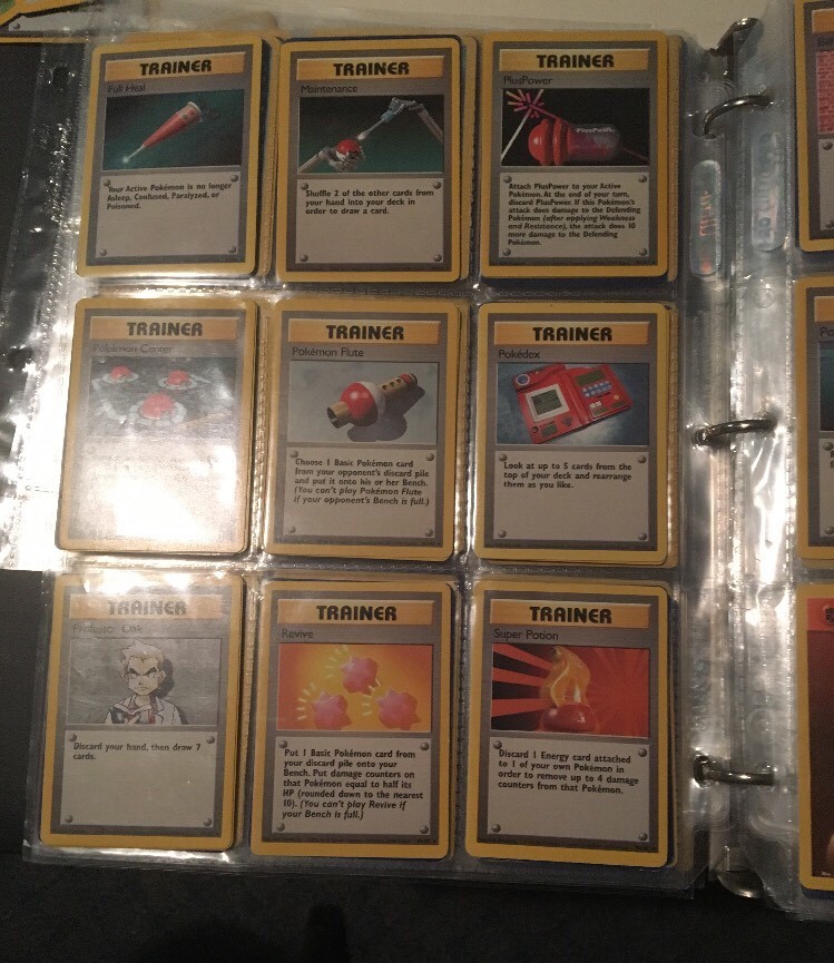 COMPLETE ORIGINAL BASE SET POKEMON CARDS ALL 102/102 IN EXC/NEAR MINT ...