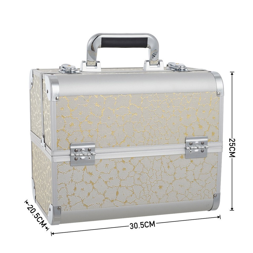 Extra Large Vanity Case Beauty Box Make up Cosmetic Nail Storage ...
