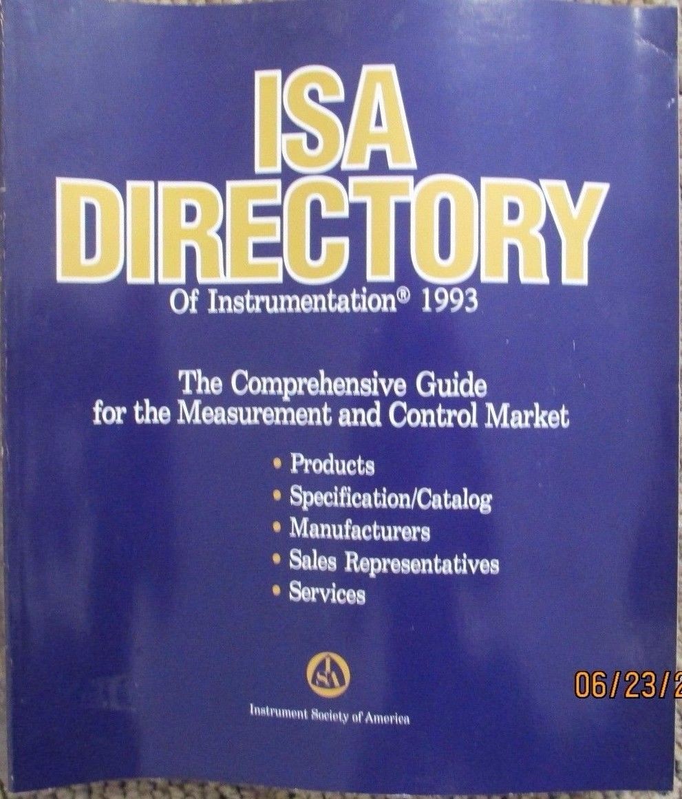 ISA Directory of Instrumentation - 1993 Instrument Society of America ...