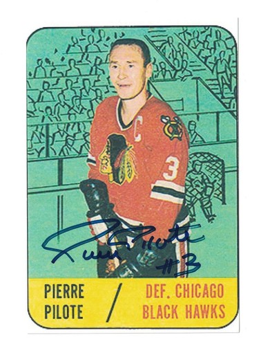 Pierre Pilote Signed Autographed 4x6 Photo Chicago Blackhawks A | eBay