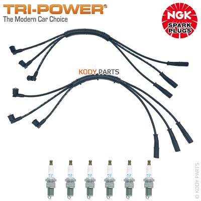 TRI-POWER LEADS & NGK PLUGS - for Ford Falcon LPG AUII,AUIII 4.0L (2001 ...