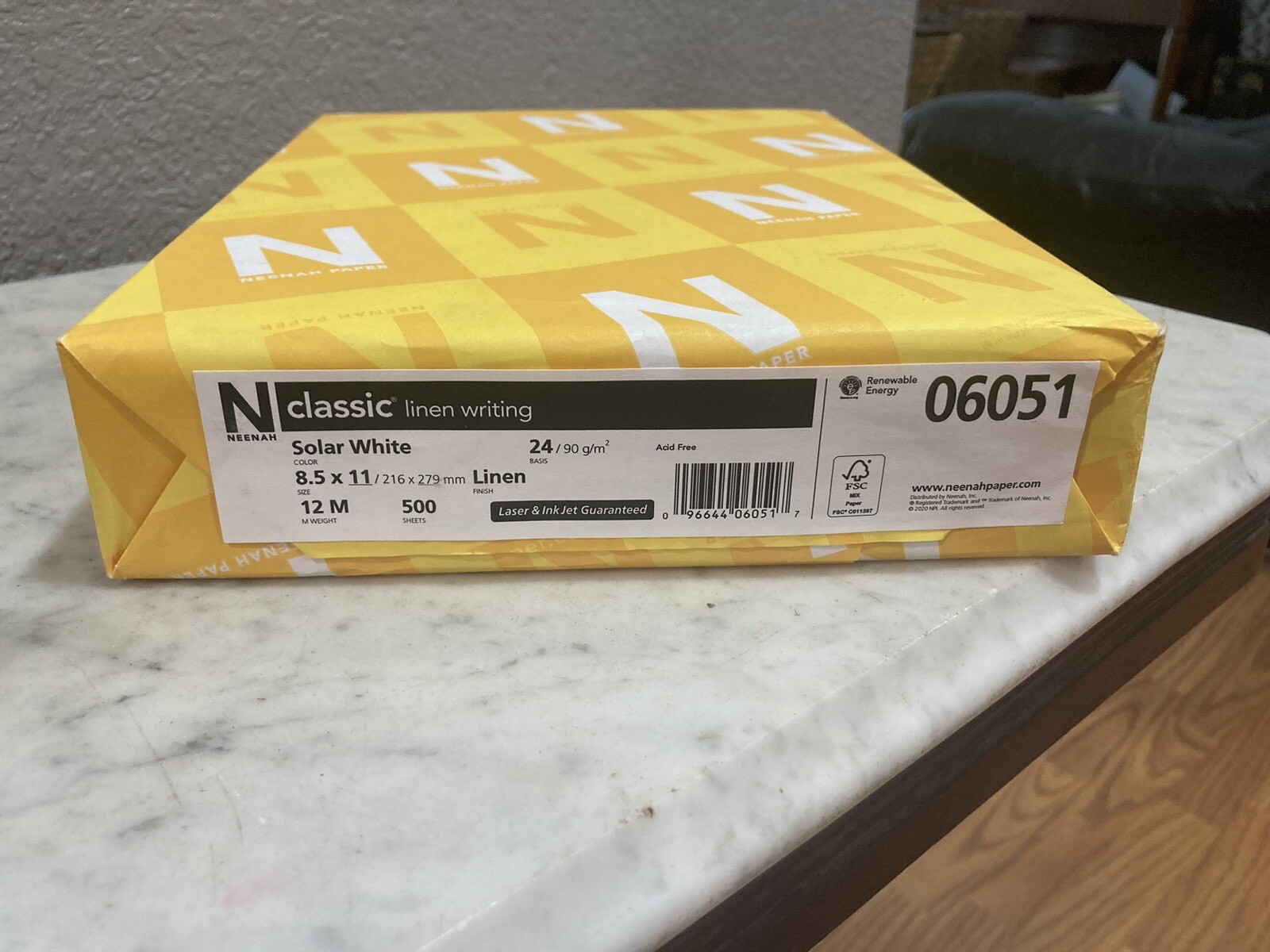 Classic Linen Paper 24lb 97 Bright 8 1/2 X 11 Solar White 500 Sheets ...