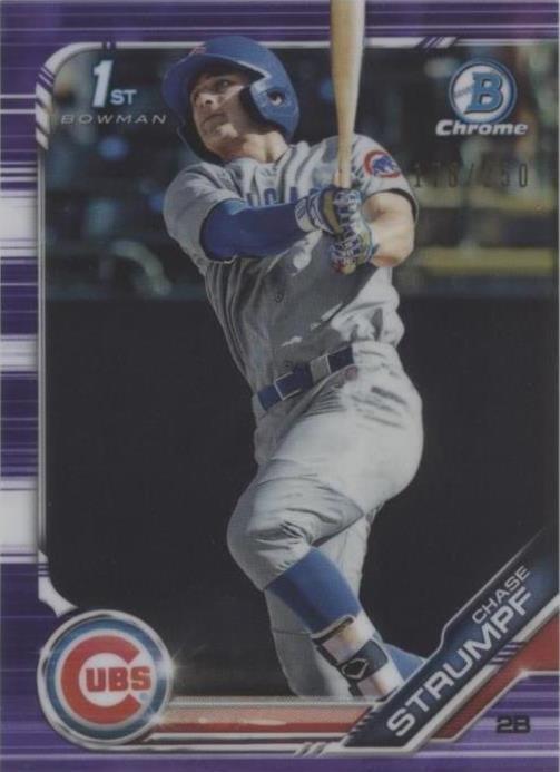 2019 Bowman Draft - Chrome Chase Strumpf #BDC-178 Purple Refractor /250 ...