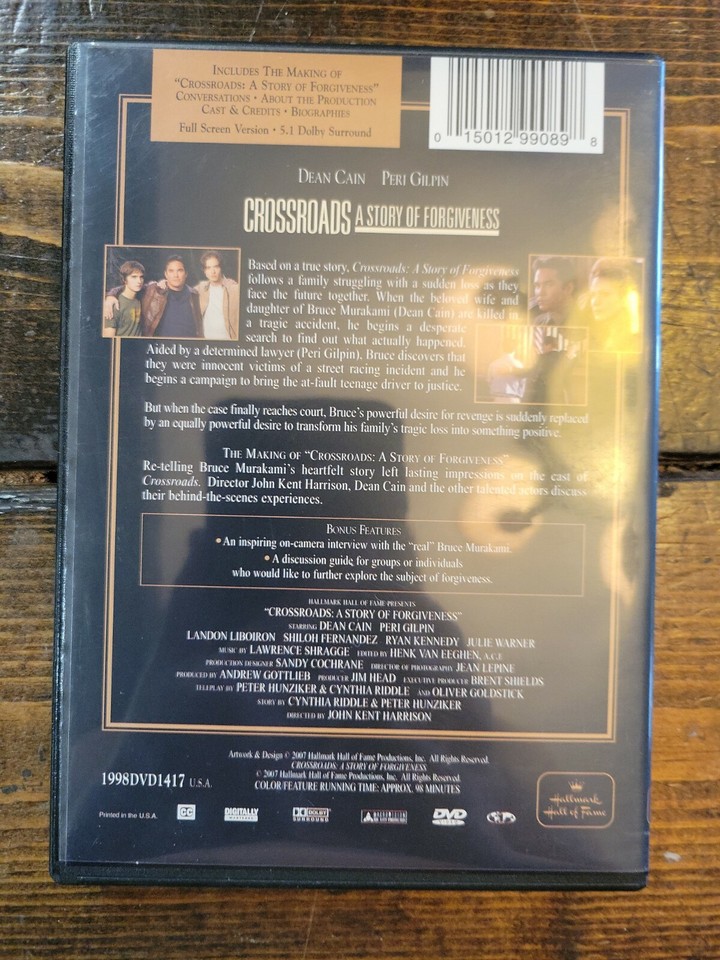 CROSSROADS DVD The Story Forgiveness Hallmark Gold Crown • Dean Cain ...