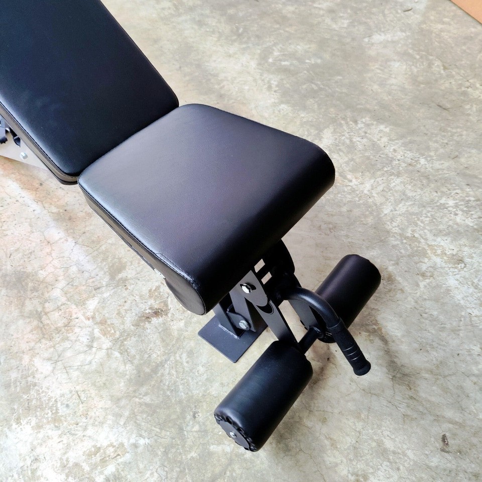 LETHAL FITNESS Heavy Duty FID Adj Bench 7 positions 1500lb Capacity W ...