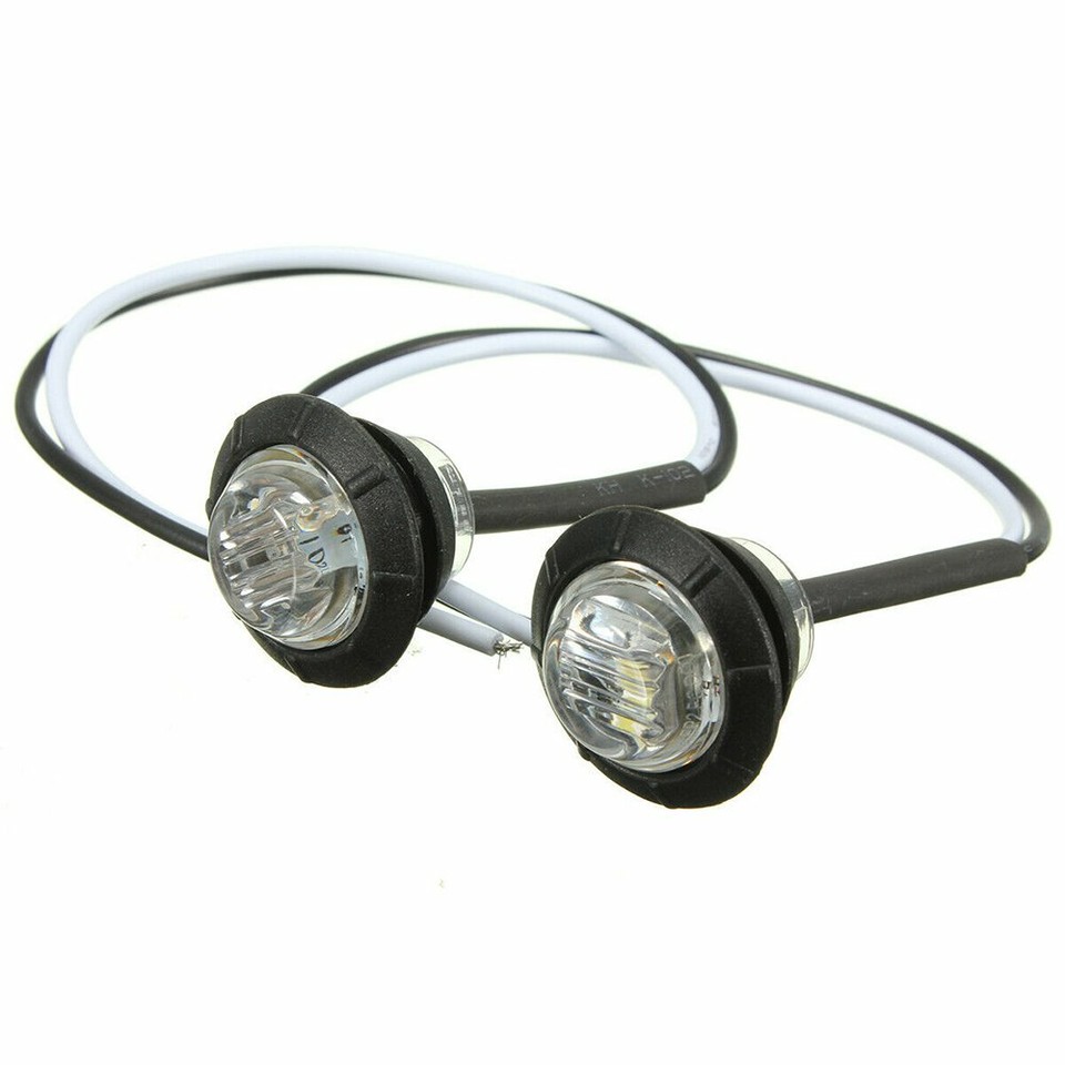 10X Smoked Round Side Marker lights 3/4"LED Bullet Light Truck Trailer ...