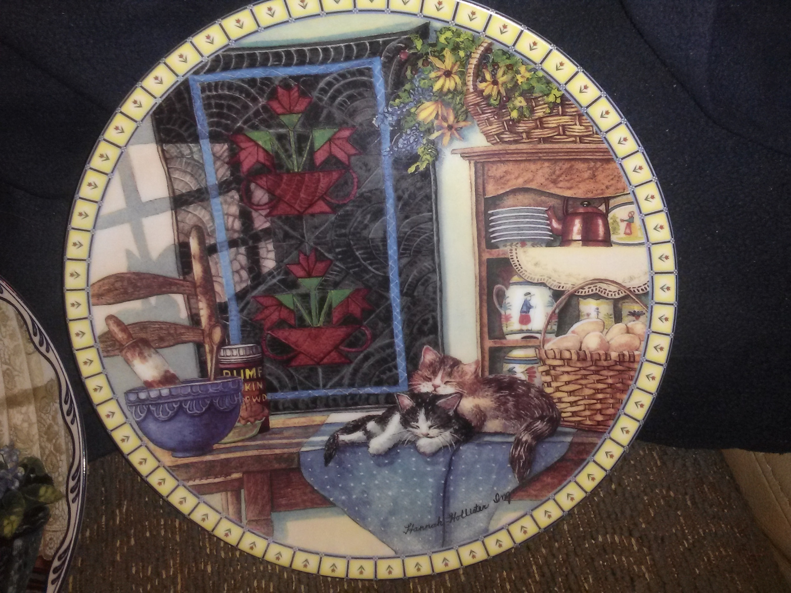 2 BEAUTIFUL CAT PLATES BY BRADFORD EXCHANGE MARY LASHER & KNOWLES ...