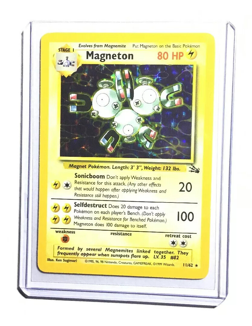 MAGNETON - 11/62 - Fossil - Holo - Pokemon Card - EXC/NEAR MINT | eBay