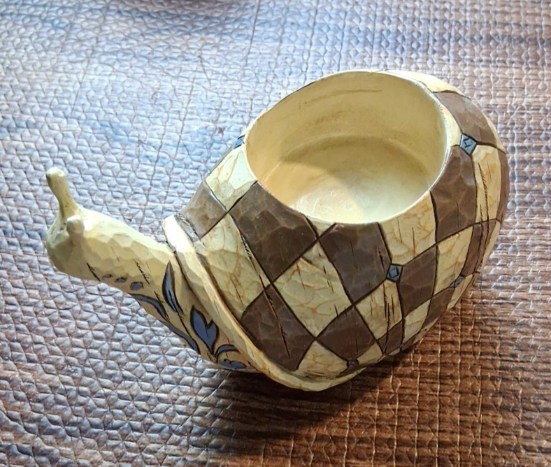 Jim Shore 2005 Large Carved Snail Creation For Heartwood Creek ENESCO ...