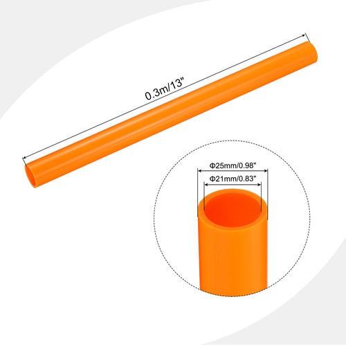PVC Rigid Round Pipe 21mm ID 25mm OD 330mm Orange High Impact | eBay