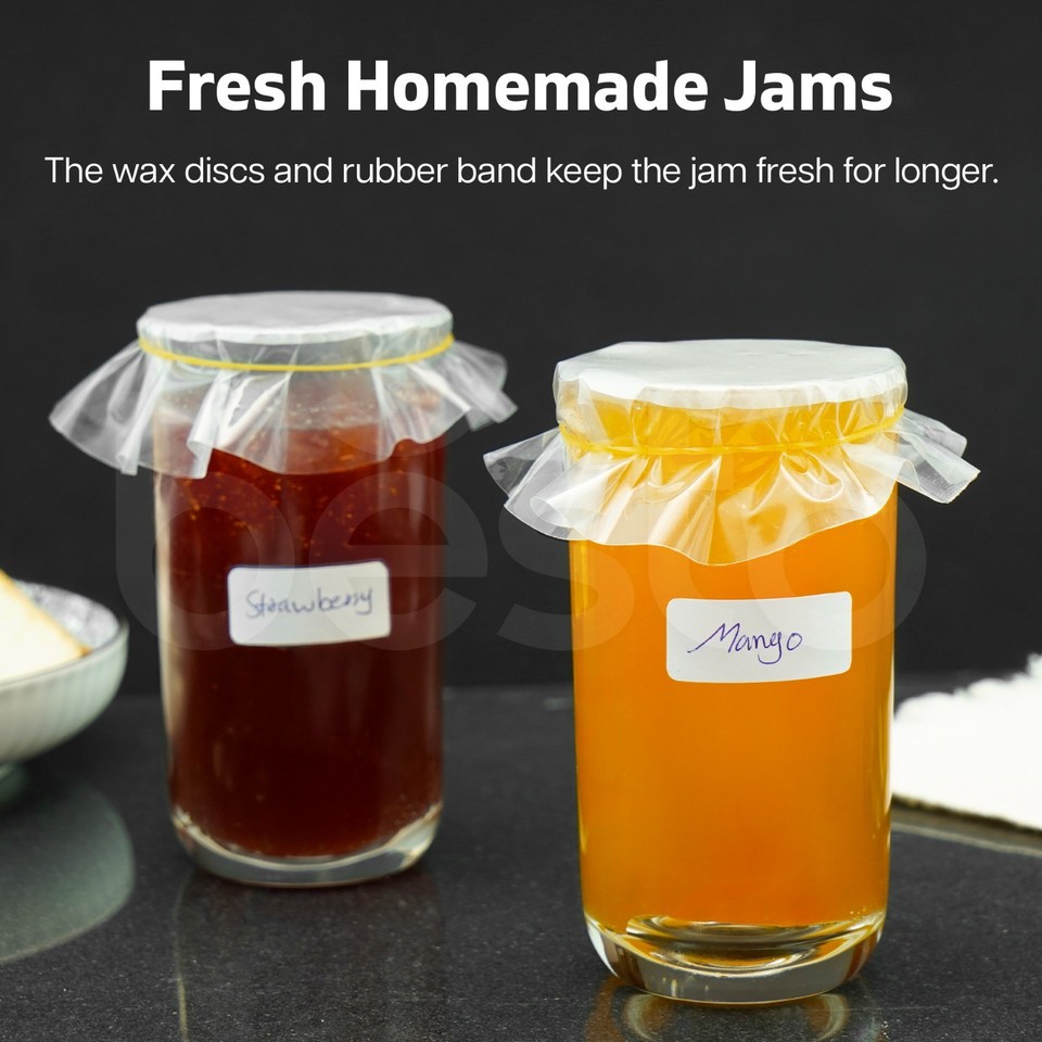 1/2lb 200Pcs Wax Discs For Jam & Pickle Sealing Round Wax Papers For ...