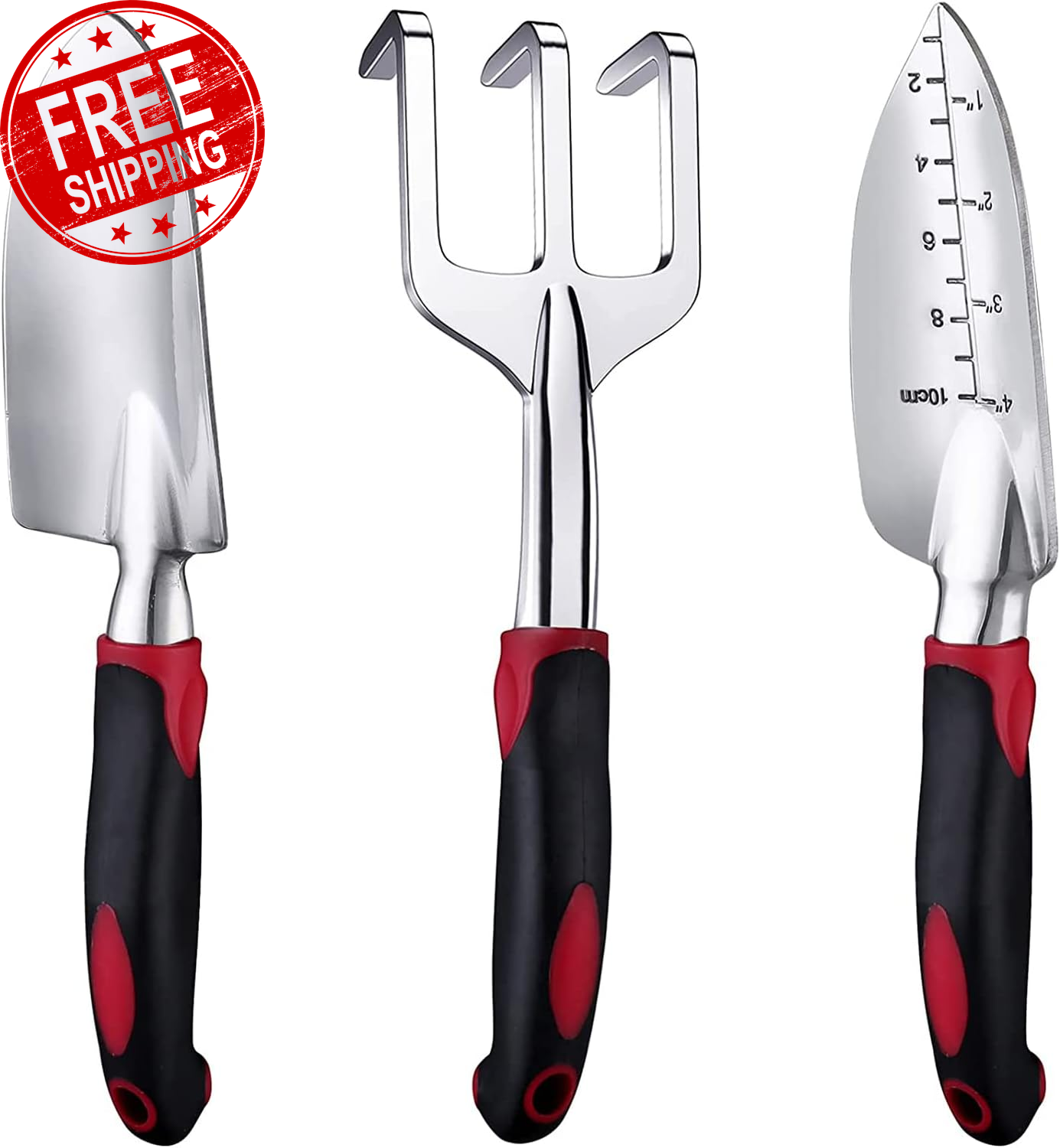 Small Garden Tool Set 3 Pieces Heavy Duty Aluminum Alloy Horticulture ...