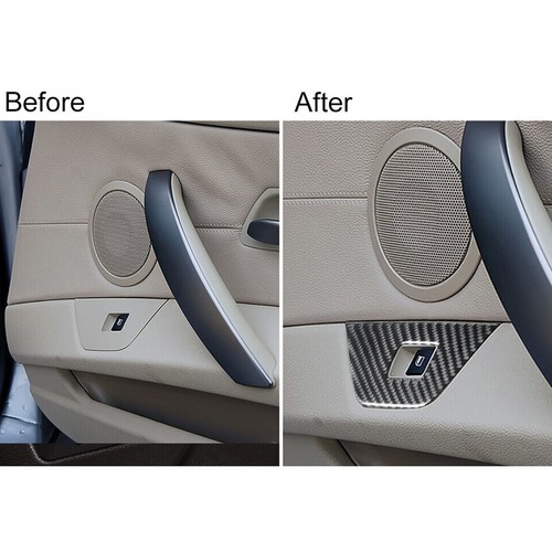 2x Carbon Fiber Door Lift Control Sticker Decal Trim for BMW Z4 E85 ...