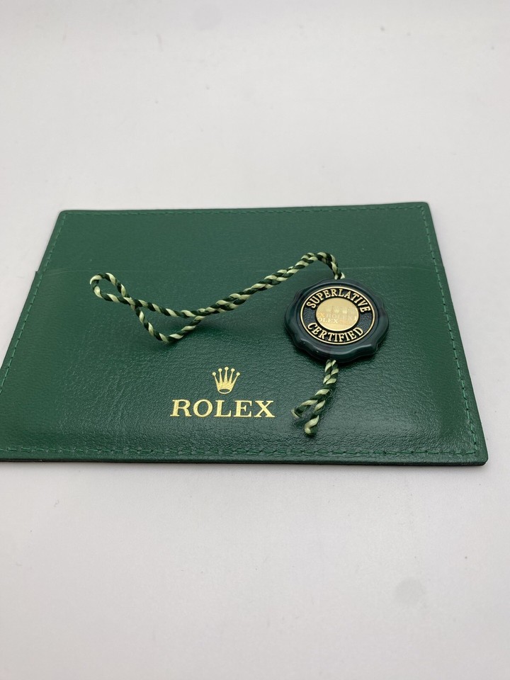 New Authentic Rolex Officially Certified Chronometer Green Hang Tag ...