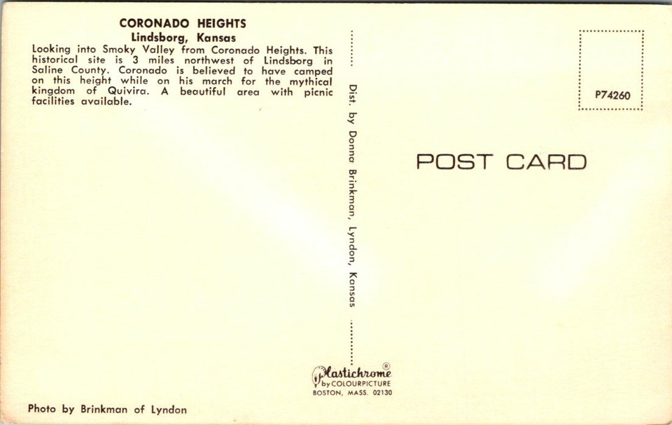 Coronado Heights Lindsborg Kansas Vintage Postcard Unused D16 | eBay