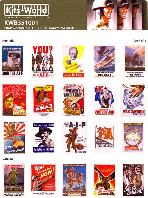 Kits World Decals 1/35 GERMAN PROPAGANDA POSTERS WWII Inter-War Peel ...