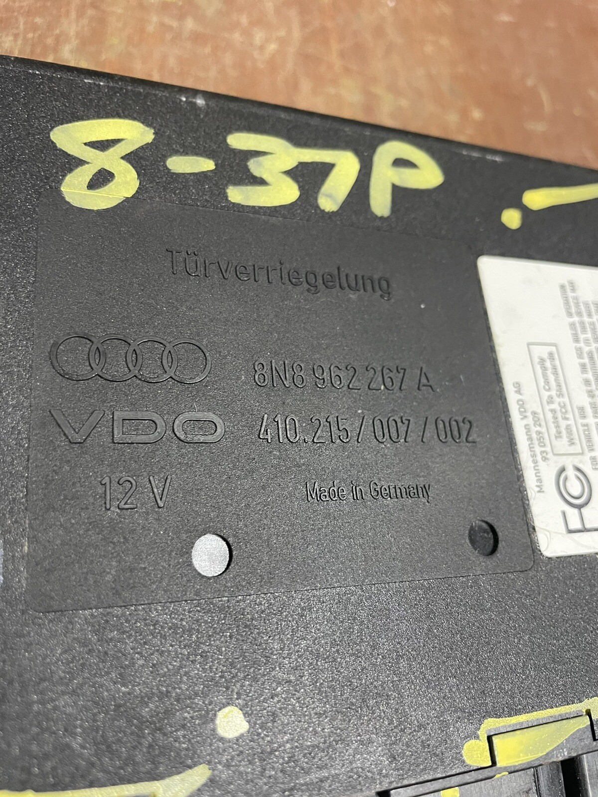 2001 Audi TT Comfort Control Module Ccm 8N7962267A for sale online | eBay