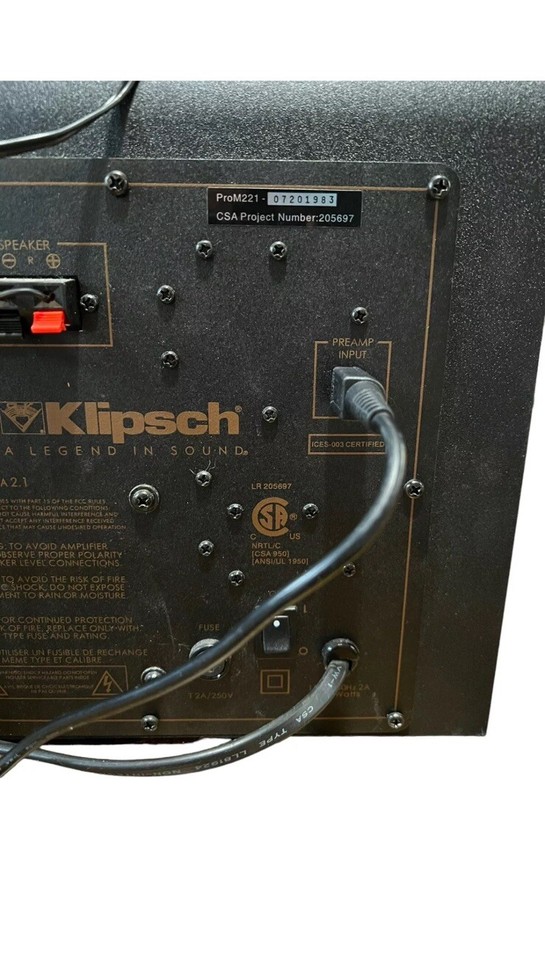 Klipsch ProMedia 2.1 THX Certified Computer Speaker System w/ Subwoofer ...