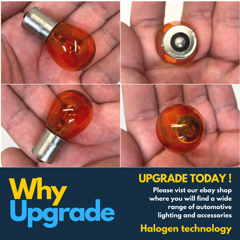 581 Bau15s Py21w Amber Orange Indicator Light Bulb Rear 1156 Front Turn ...