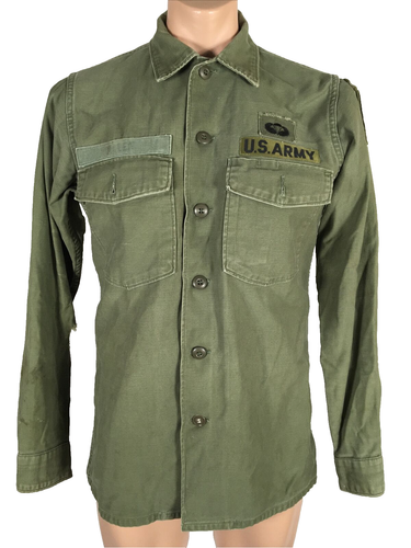 VTG 1960s Vietnam Era Poplin Jungle Jacket Airborne US Army OG-107 BSA ...