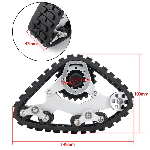 Snow Tracks Wheels For 1/10 RC Axial SCX10 TRX4 Offroad Crawler Car ...