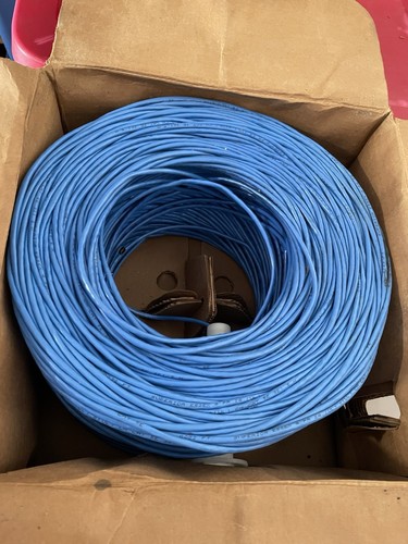 1000ft SUPERIOR ESSEX CAT 5E PLENUM CABLE 51-240-2G BLUE Barely Used | eBay
