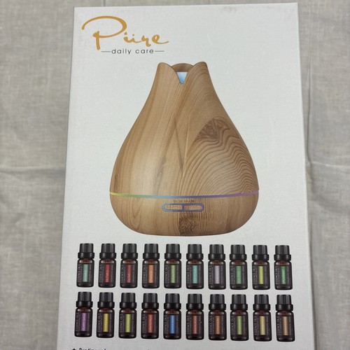 Pure Daily Care Aromatherapy Bundle Ultra Sonic Diffuser + 20 Pure Essential Oil | eBay