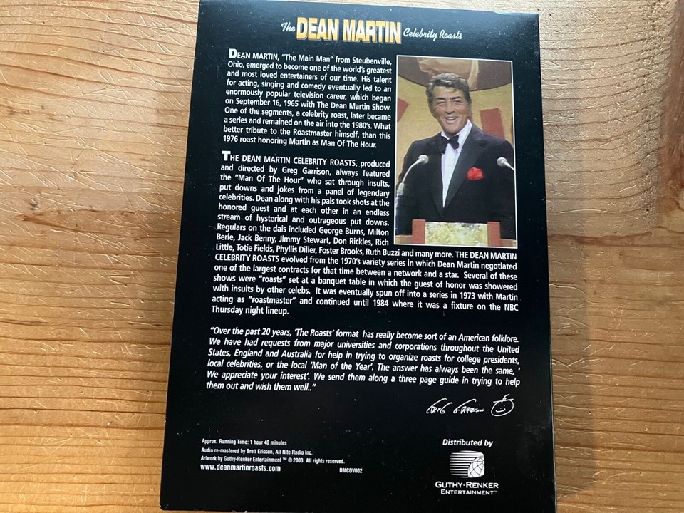 [DVD] Dean Martin Celebrity Roasts: Man of the Hour - Dean Martin (2003) | eBay