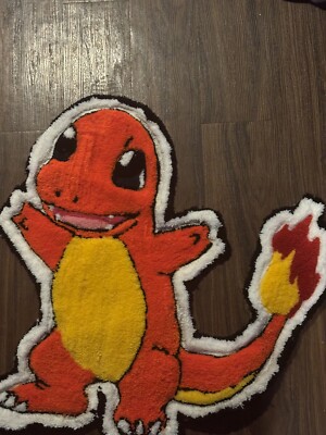 Charmander Tufted rug ( handmade) with acrylic and Nonslip materials | eBay