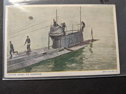 British WWI Submarine HMS B5 Unused Navy Postcard | eBay