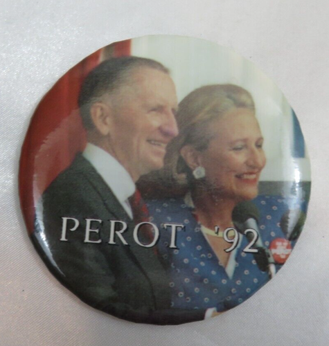 Political Memorabilia ROSS PEROT for President '92 Pinback 3" Campaign ...