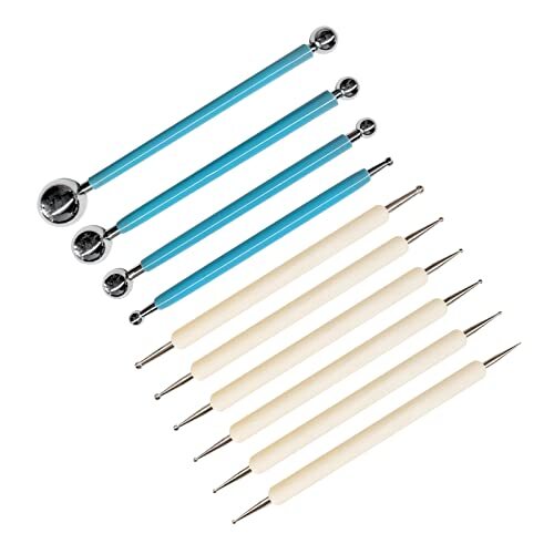 10 Pcs Dotting Tools Embossing Ball Stylus Set for Rock Pottery Clay ...