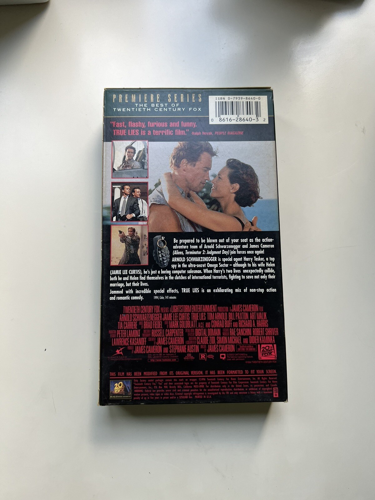 True Lies VHS Tape 1996 Arnold Schwarzenegger Jamie Lee Curtis Fox 86162864032| eBay