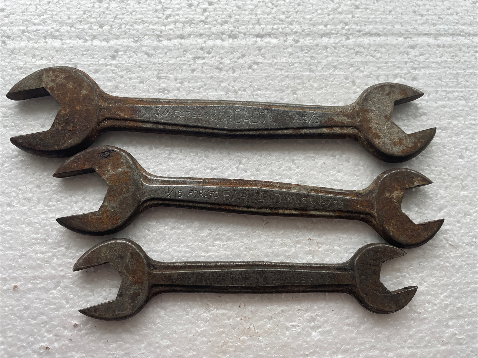Barcalo Wrench Double Open End Vintage Mechanics Tool Lot Forged in USA ...