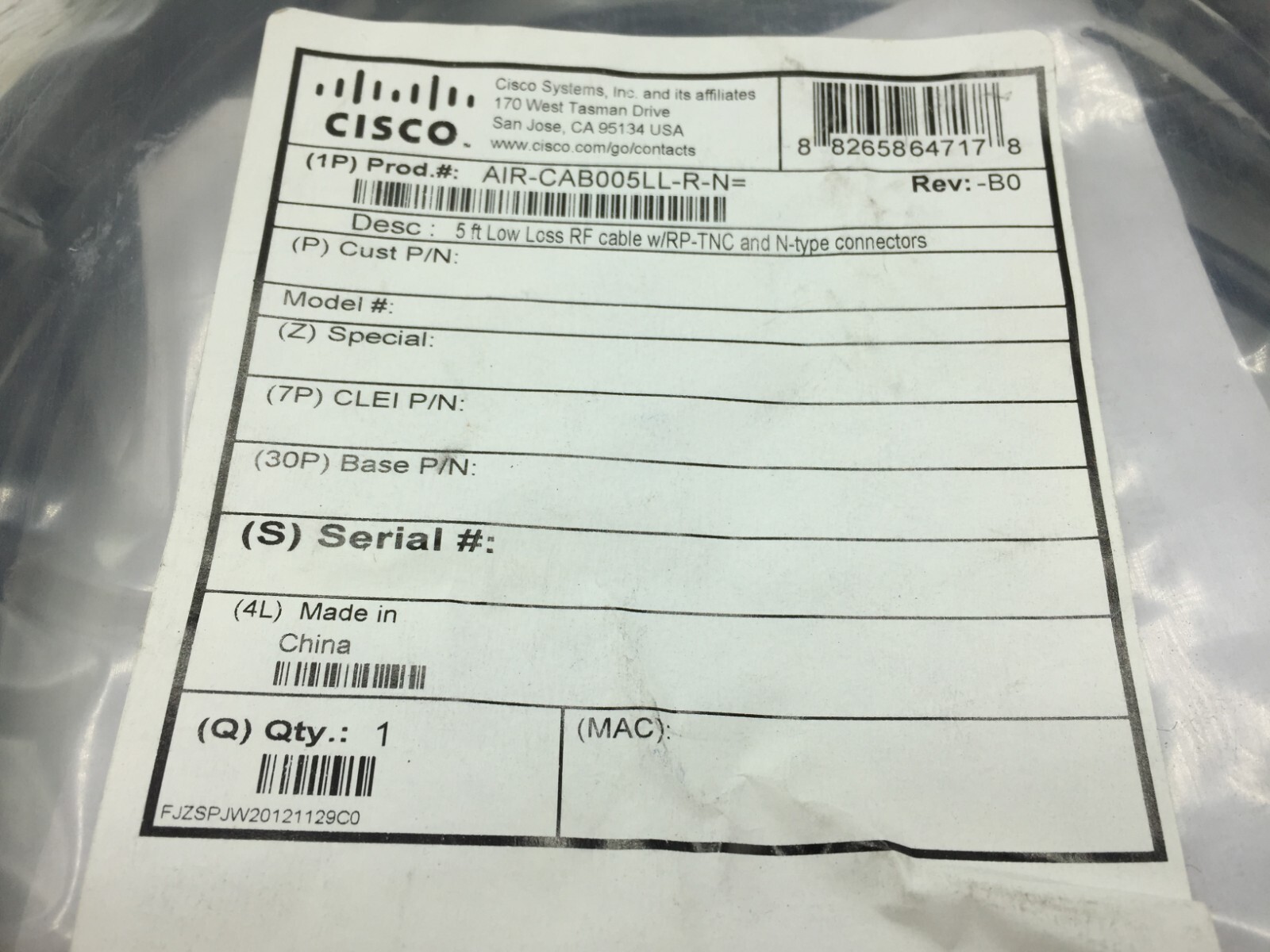 1pcs for Cisco Air-cab005ll-r-n Extension Cable Feeder for sale online ...