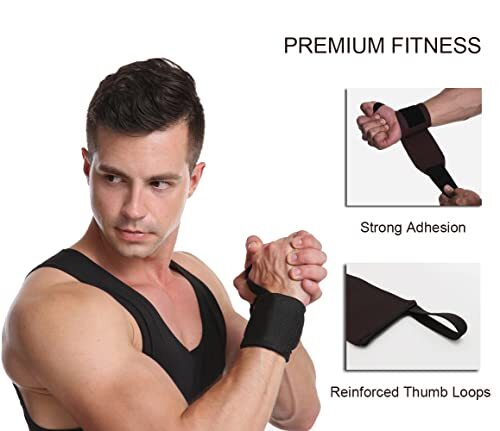 Wrist Straps Gym STRAUSS Wrist Supporter With Thumb Loop Straps And ...