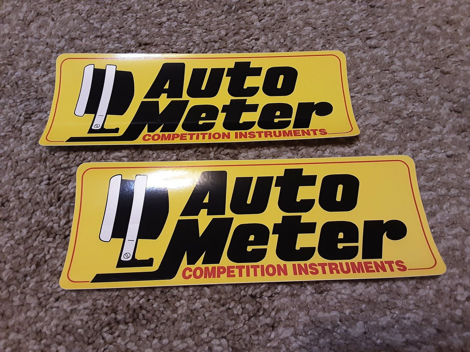 Lot of 2 Auto Meter Gauges Racing Decals Stickers Street Outlaw NHRA ...