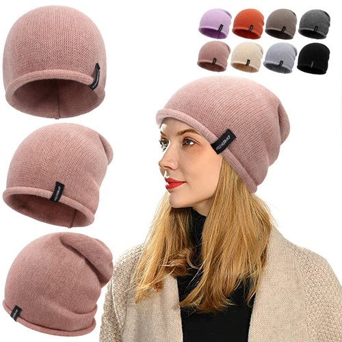 Winter Warm Beanie Cap Casual Bonnet Caps Trendy Knit Skullcap Outdoor ...