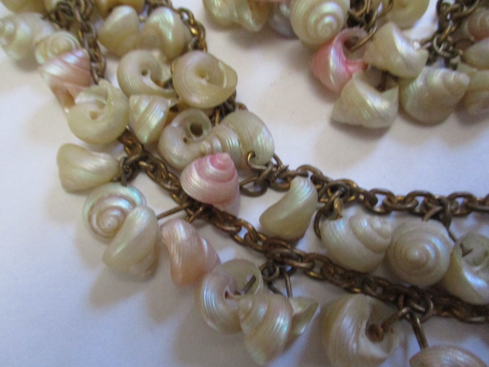 Antique Multi 2 Strand Iridescent TROCHUS Shell Beade… - Gem