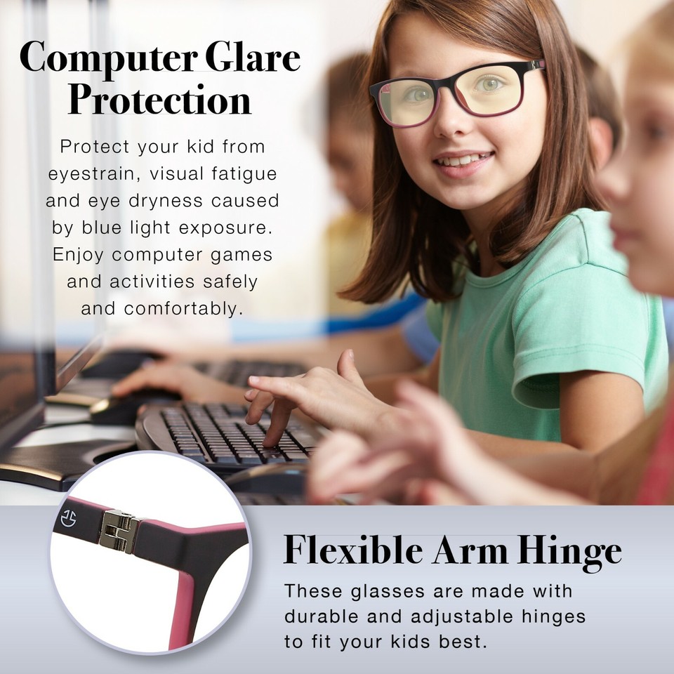 Kids Blue Light Blocking Glasses for Computer Gaming Headaches Anti ...