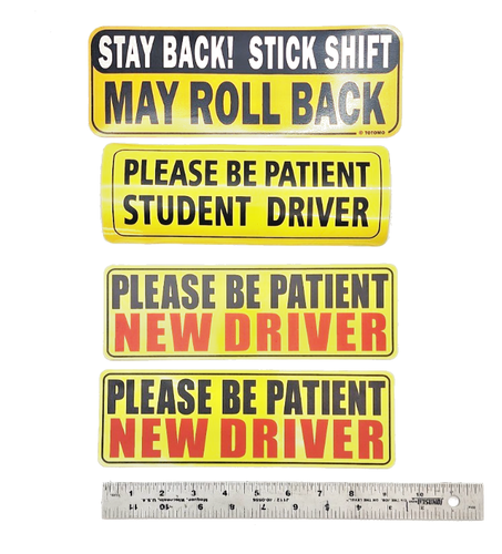 4 Pc Car Bumper Magnet Sign Sticker Decal Student New Driver Patient ...