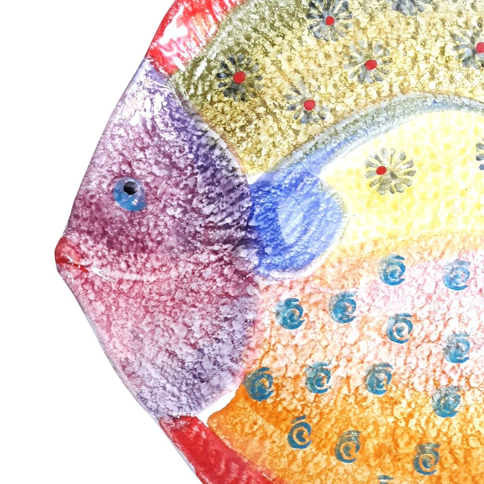 Hand-Painted Italica Ars Fish-Shaped Ceramic Platter | eBay