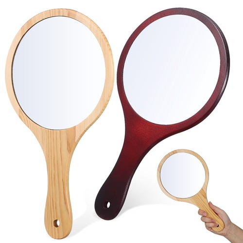 2 Pcs Vanity Mirror Handheld with Handle Large Travel Miss Mirrors | eBay